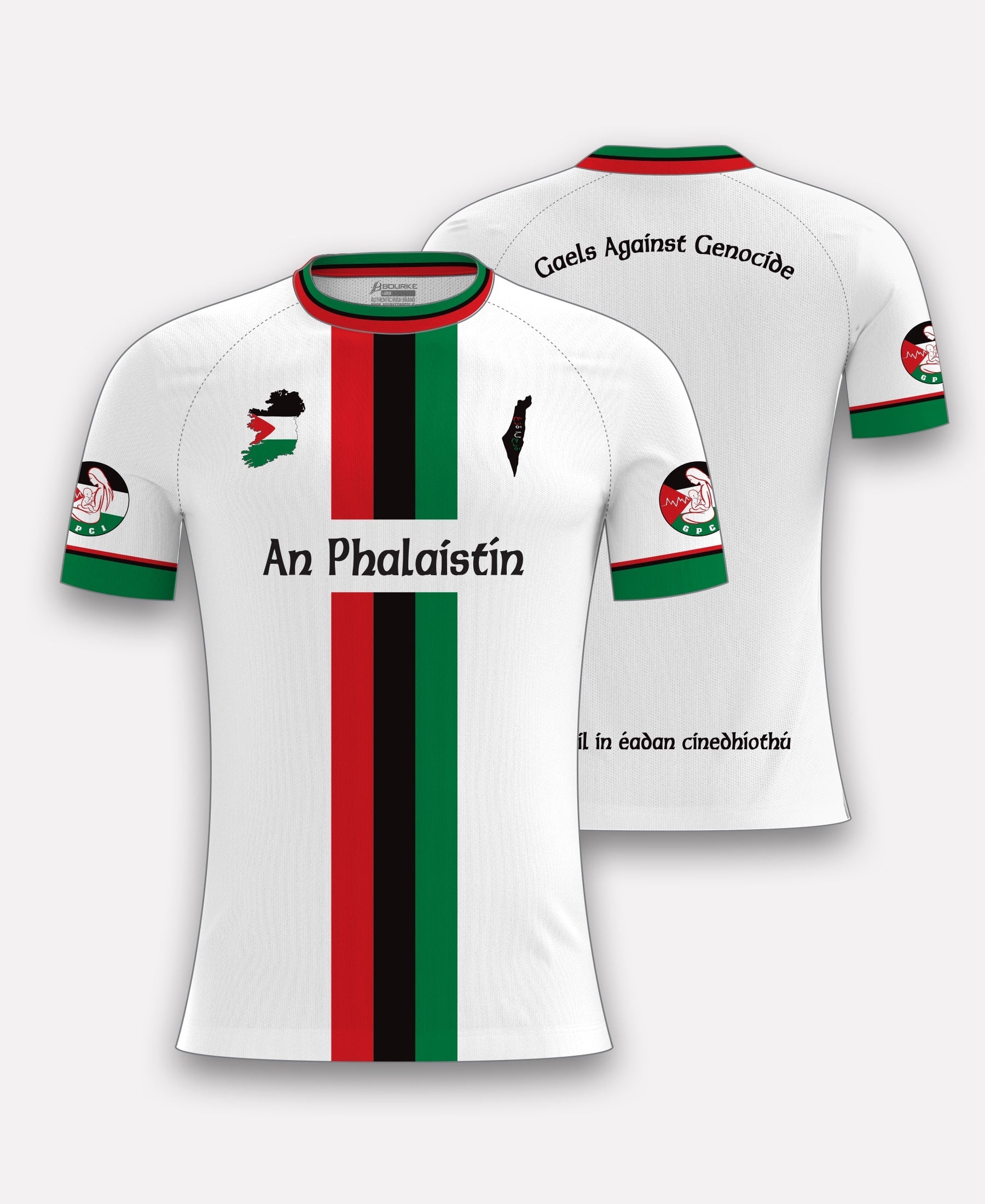 Hurling For Gaza Palestine Jersey (White) – Bourke Sports (.COM) Website