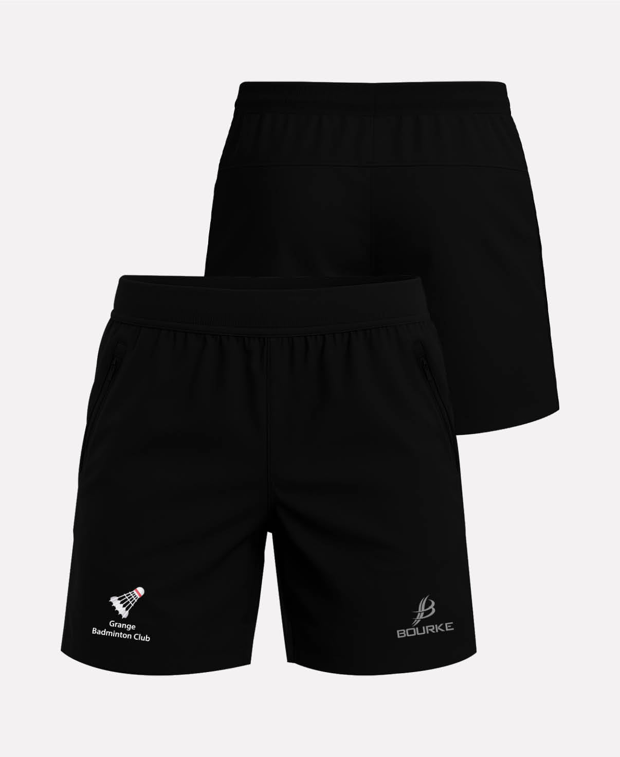 Grange Badminton FORTIS Gym Shorts (Black) – Bourke Sports (.COM) Website