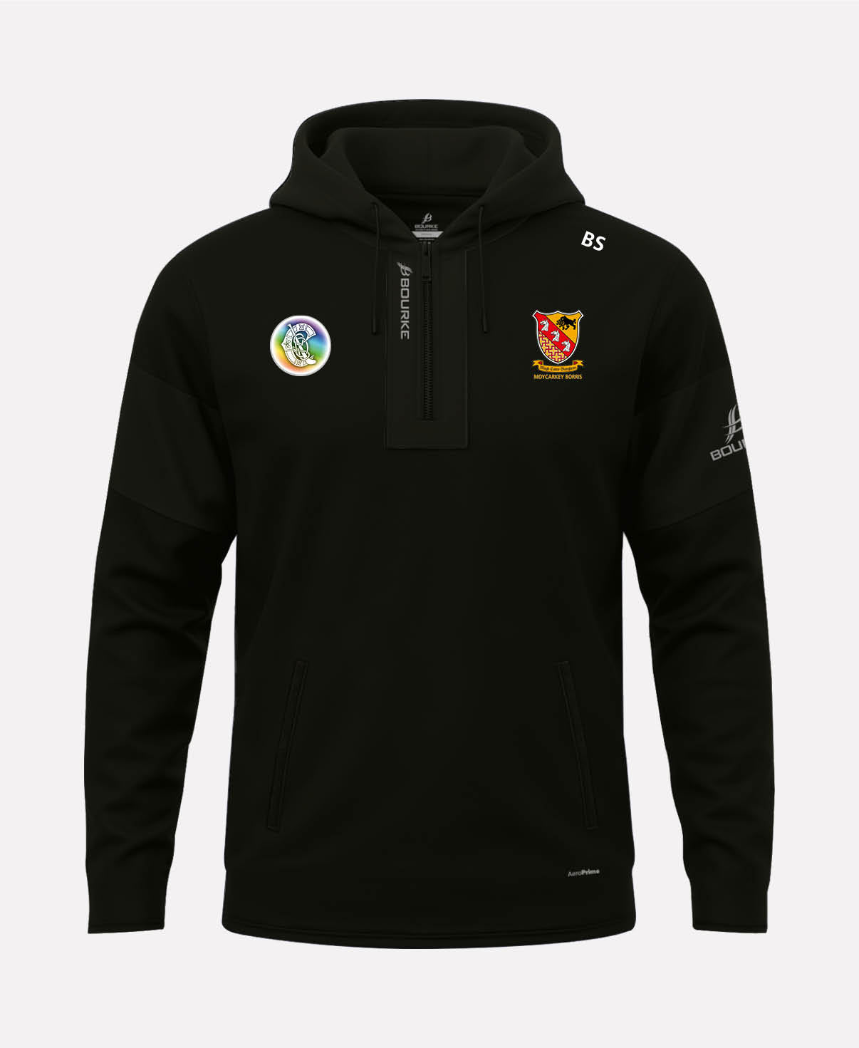 Moycarkey Borris Camogie TEASRA Half Zip Hoodie (Black) – Bourke Sports ...